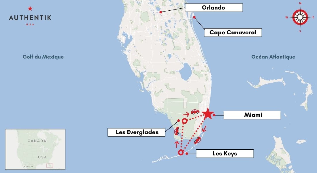 Circuit de 7 jours en Floride : carte + itinéraire | Authentik
